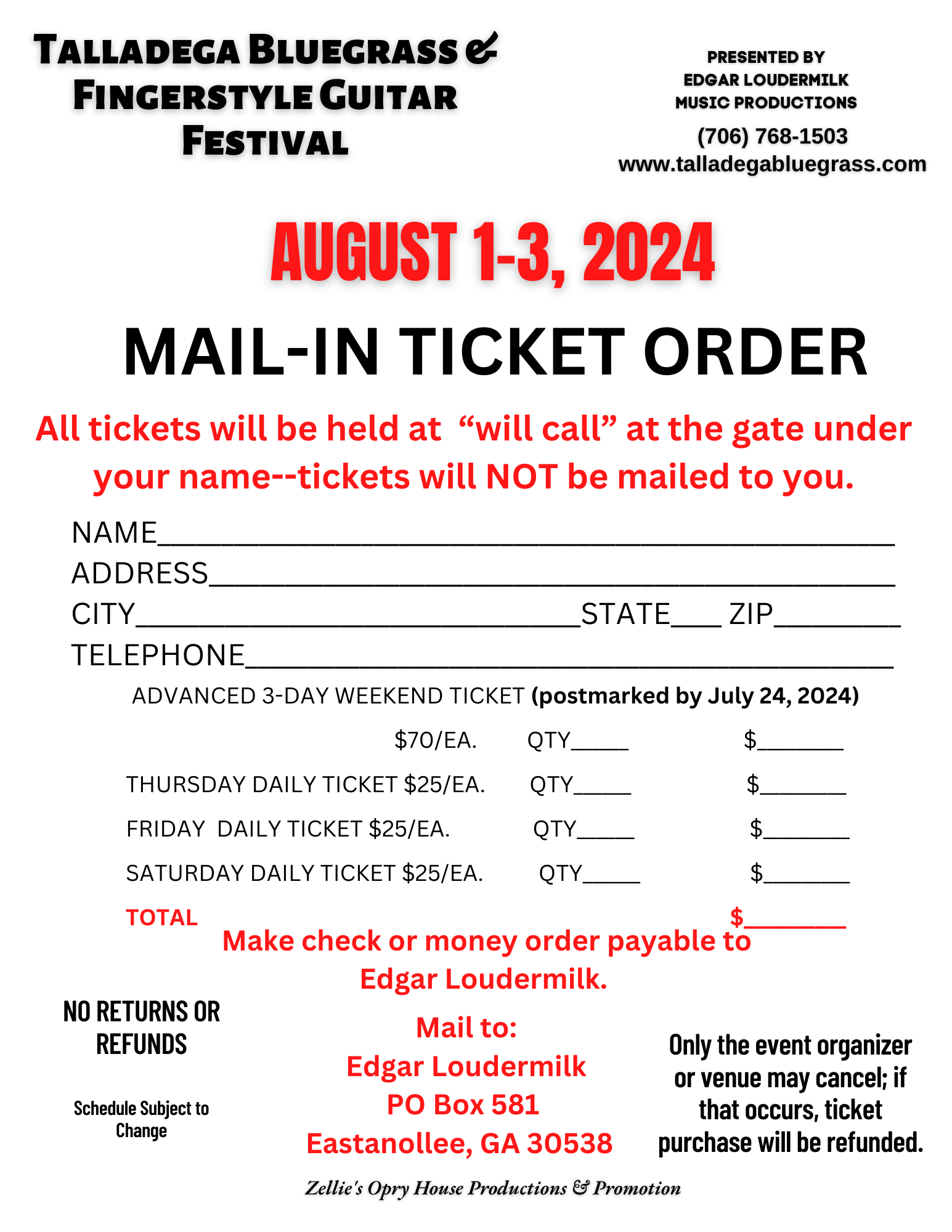 Tickets – Talladega Bluegrass & Fingerstyle Guitar Festival